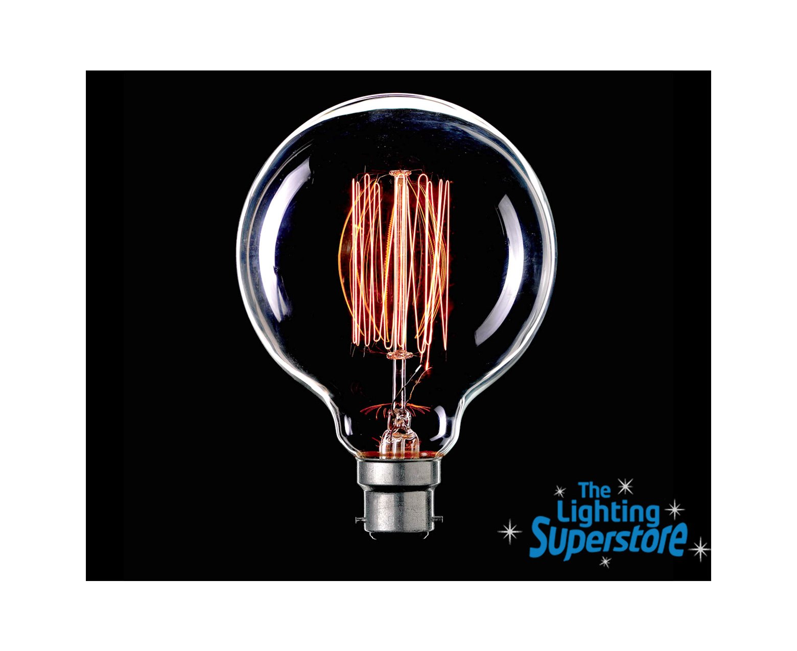 25w BC B22 'Sphere95' Carbon Globe - B22 / BC Incandescent