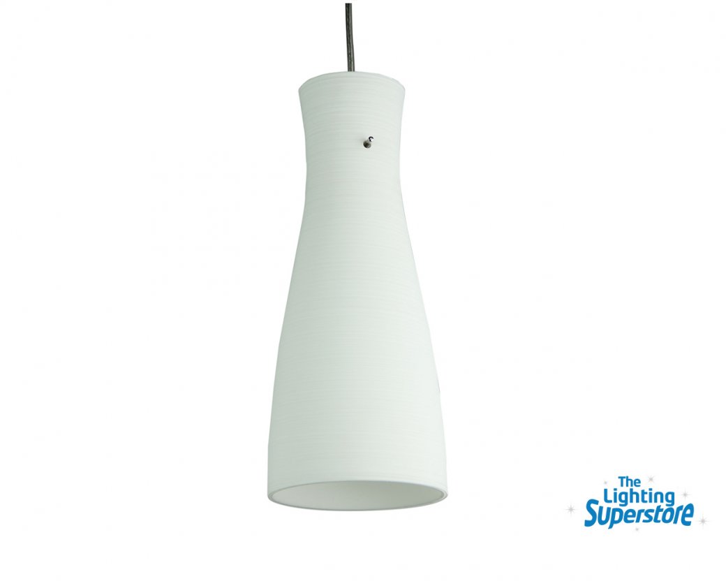 Cleo Glass Pendant Light - White - Single Pendants