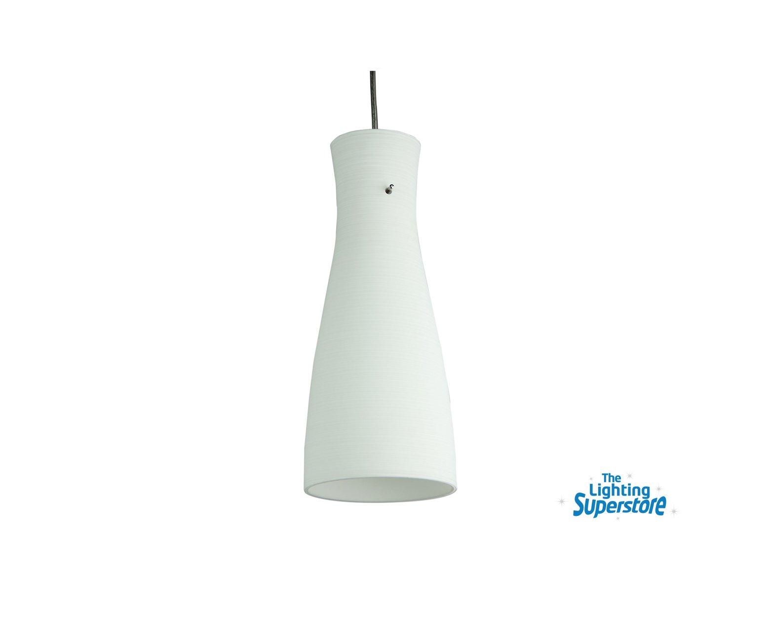 Cleo Glass Pendant Light - White - Single Pendants