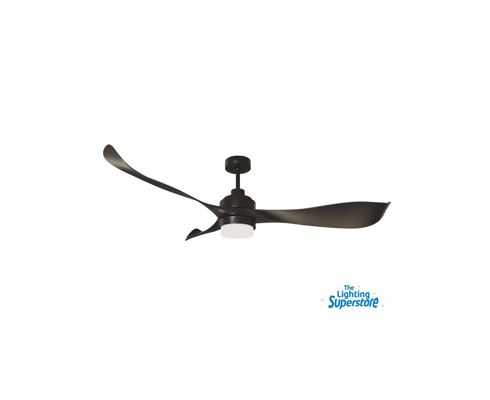Eagle 56" DC Ceiling Fan Black with LED Light & Remote - Designer ...