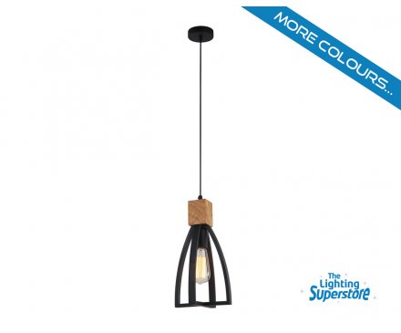 Faro Pendant Light - Black - Single Pendants