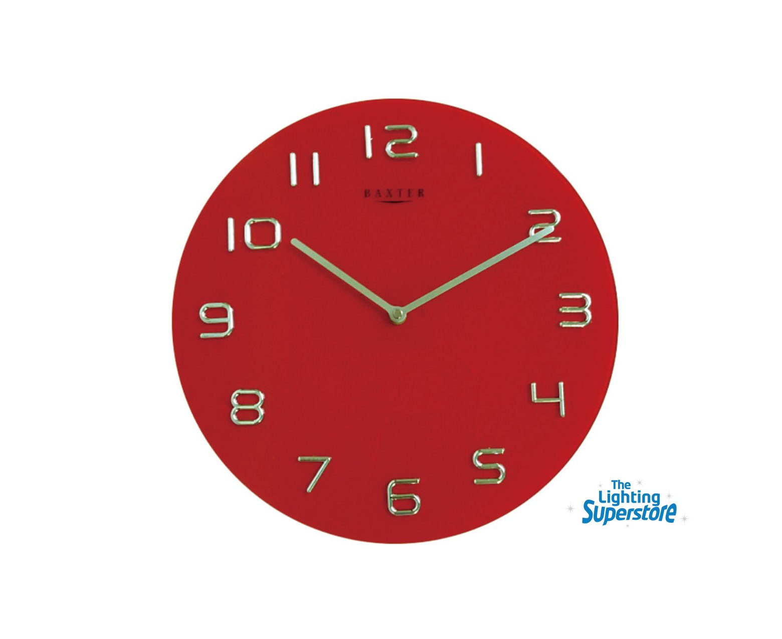 Baxter PW7007 Wall Clock - Red - Under $60